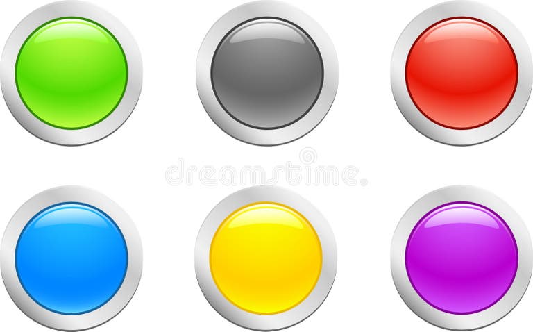 Raw button. [Vector] stock vector. Illustration of empty - 3529780