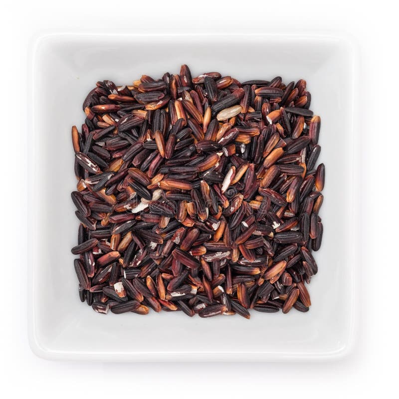 Raw Canadian Wild Rice in a Bowl Stock Photo - Image of vegetarian ...