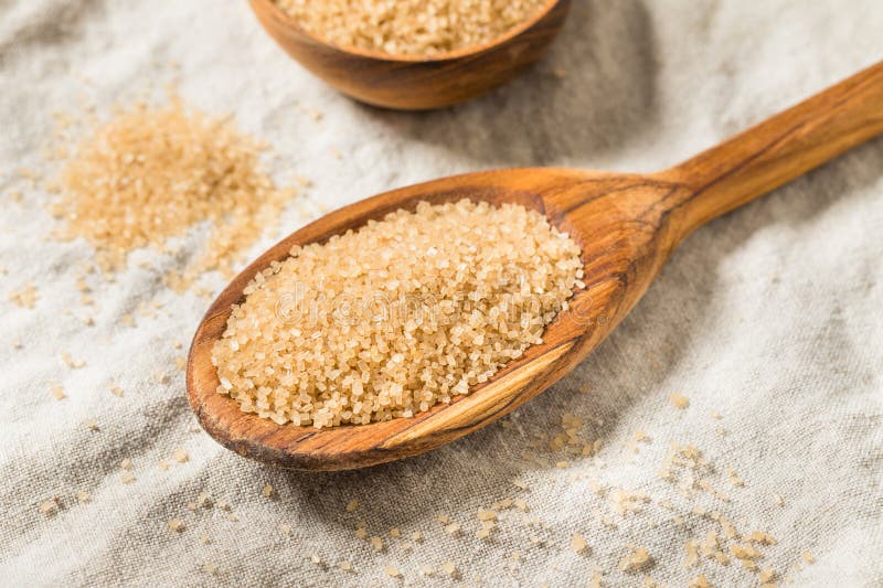 Raw Cane Turbinado Sugar stock photo. Image of amber - 378327668