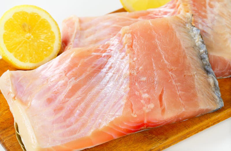 Raw carp fillets stock image. Image of studio, fillet - 56644973