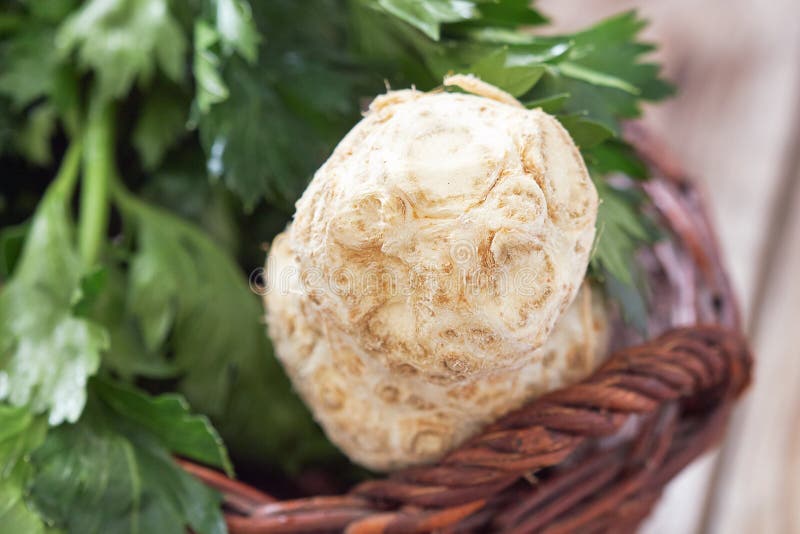 Raw celery root stock photo. Image of healthy, wooden - 100839304
