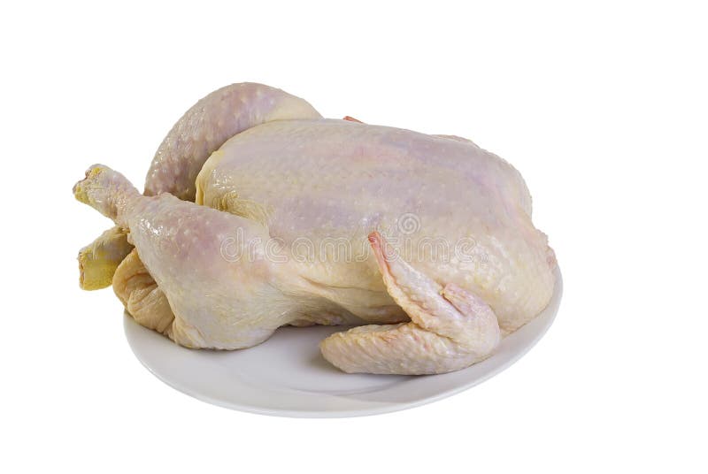 Raw Yellow Chicken Wing Isolated On A White Background Stock Image ...