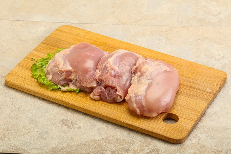 Raw Chicken Boneless and Skinless Leg Stock Image - Image of nutrition ...
