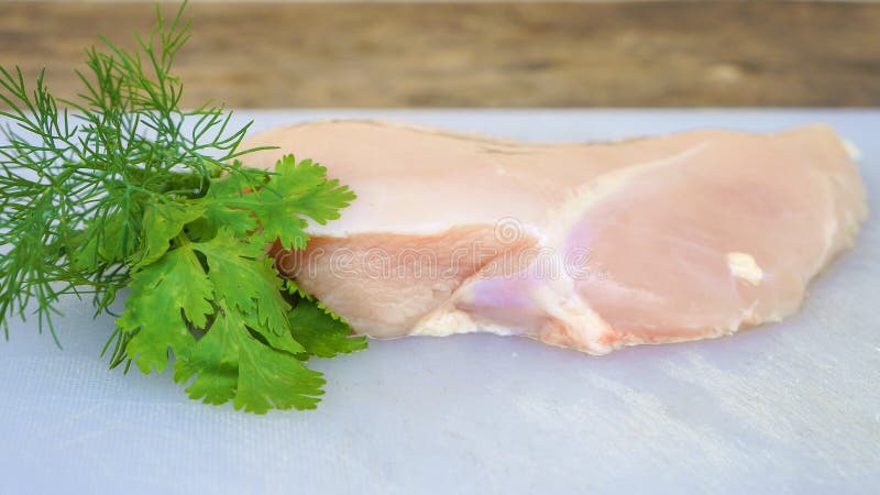 Raw chicken breast stock image. Image of isolated, meat - 76937419