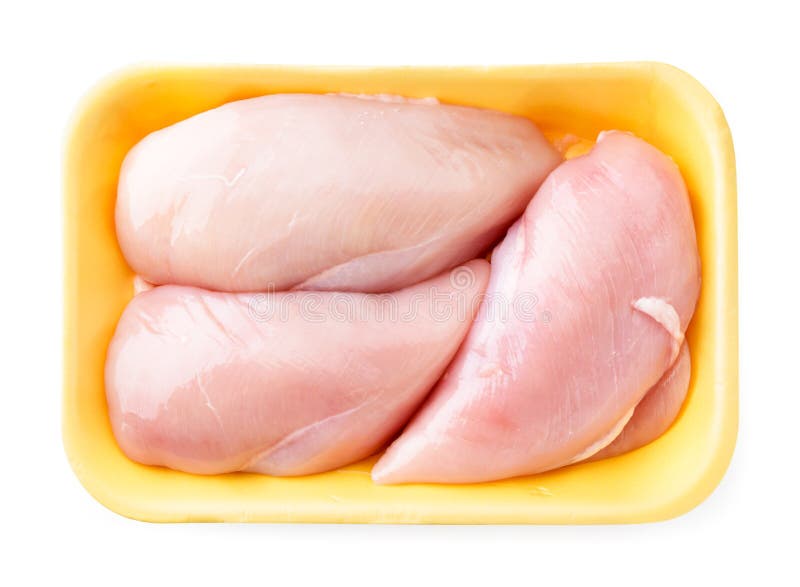 Raw Chicken Breast Fillet In Package Stock Photo - Image of chicken ...