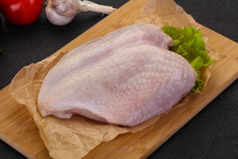 Raw chicken breast stock photo. Image of bone, meal - 152301804