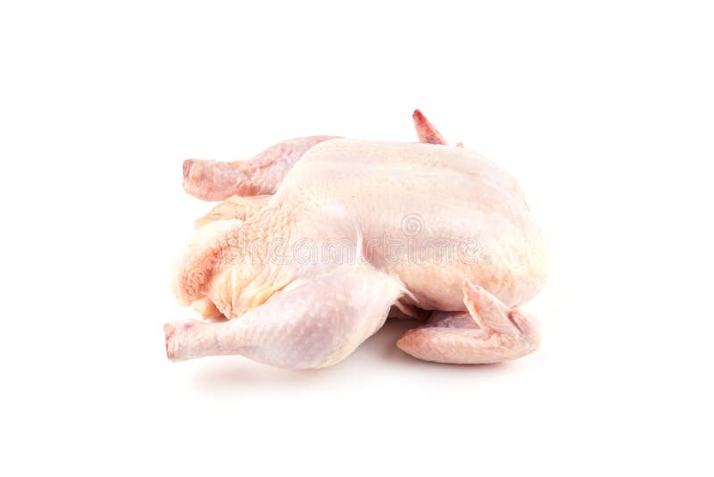 Raw Chicken Carcass on White Stock Photo - Image of chicken, food ...