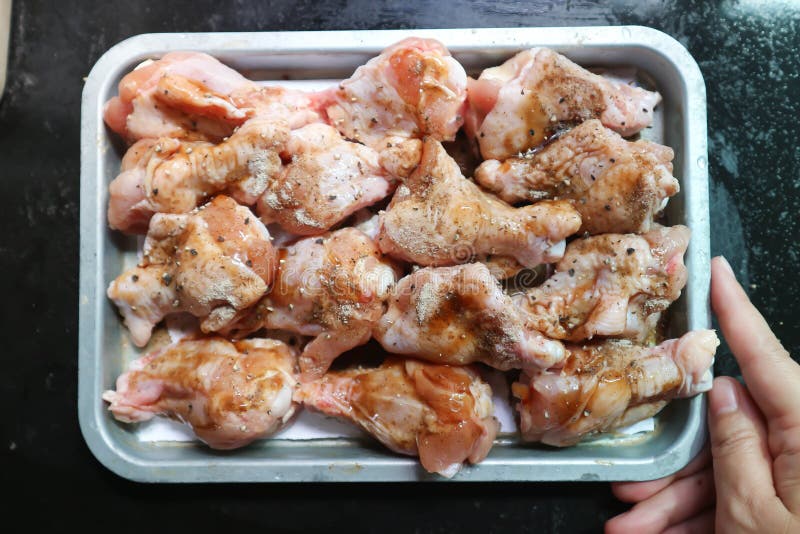 Raw Chicken or Ferment Chicken for Cook Stock Image - Image of prepared ...