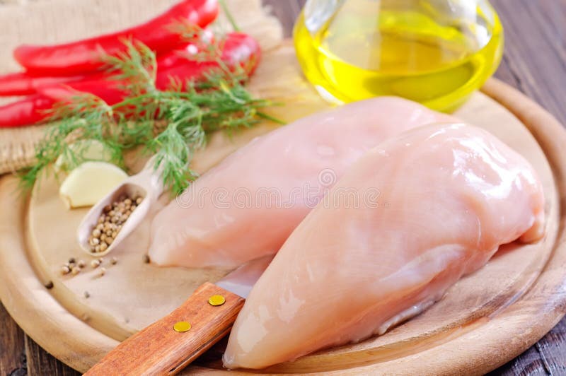 Uncooked Chicken Breast Fillet in Package Stock Image - Image of ...