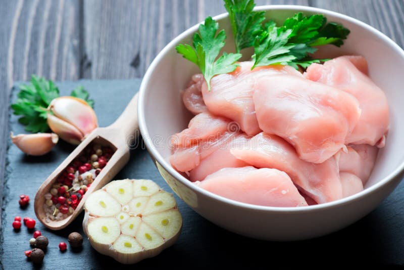 Raw chicken fillet stock image. Image of chicken, cuisine - 66454009