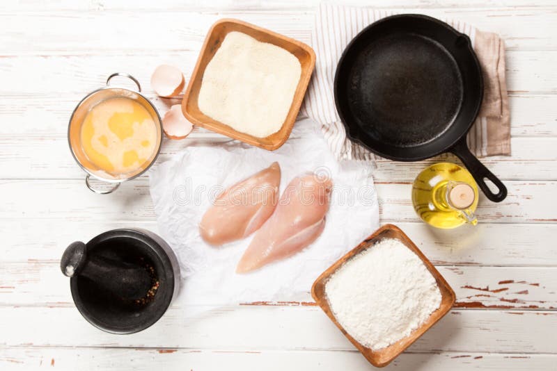 Raw chicken fillet stock image. Image of breaded, breast - 66774543