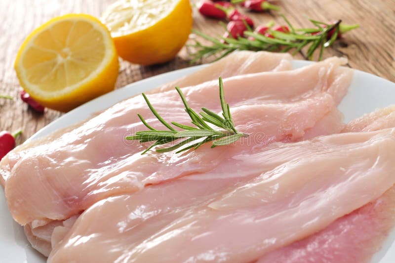 Raw chicken fillets stock photo. Image of meal, herbs - 46094814
