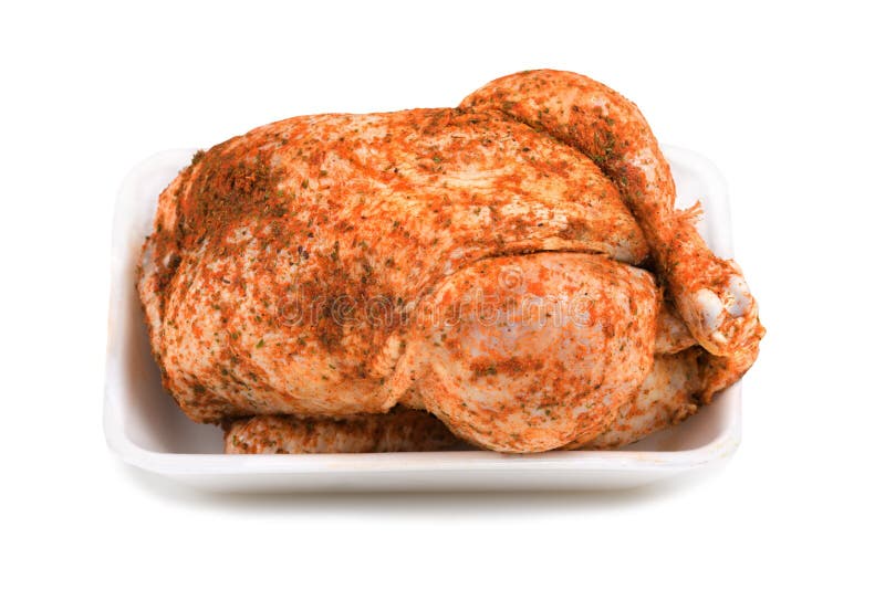 Raw chicken in foam box stock image. Image of skin, package - 18631969