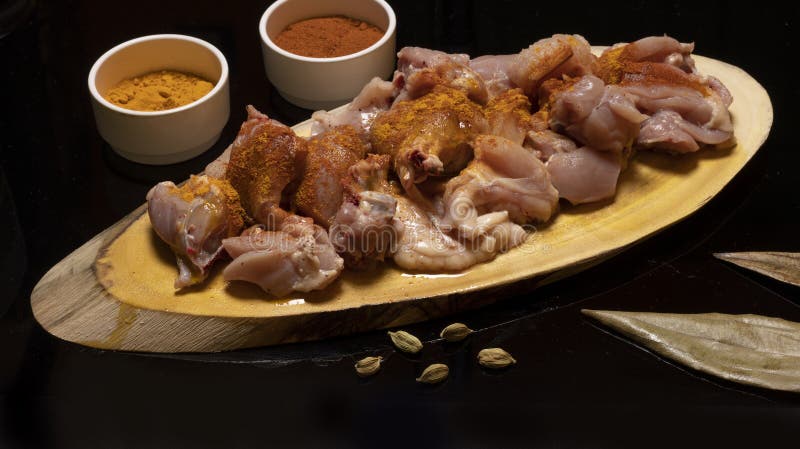 Raw Chicken is Getting Ready To Be Cooked Stock Photo - Image of fresh ...