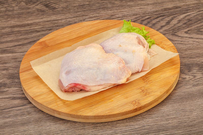 Raw Chicken Hip for Cooking Stock Image - Image of thigh, closeup ...