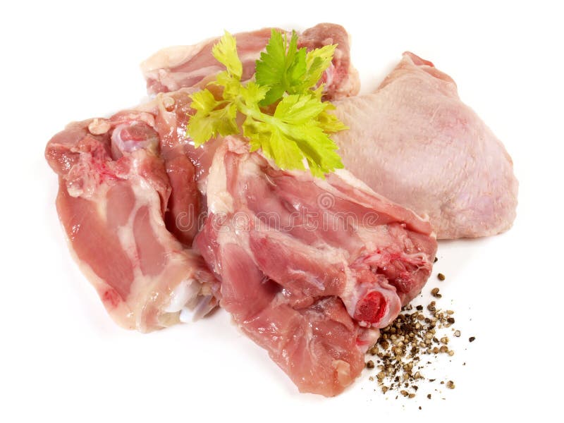 Raw Chicken Leg Cuts on White Background Stock Photo - Image of poultry ...
