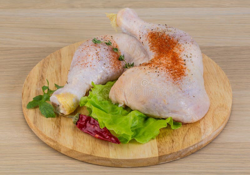 Raw chicken leg stock image. Image of quarters, protein - 51003055