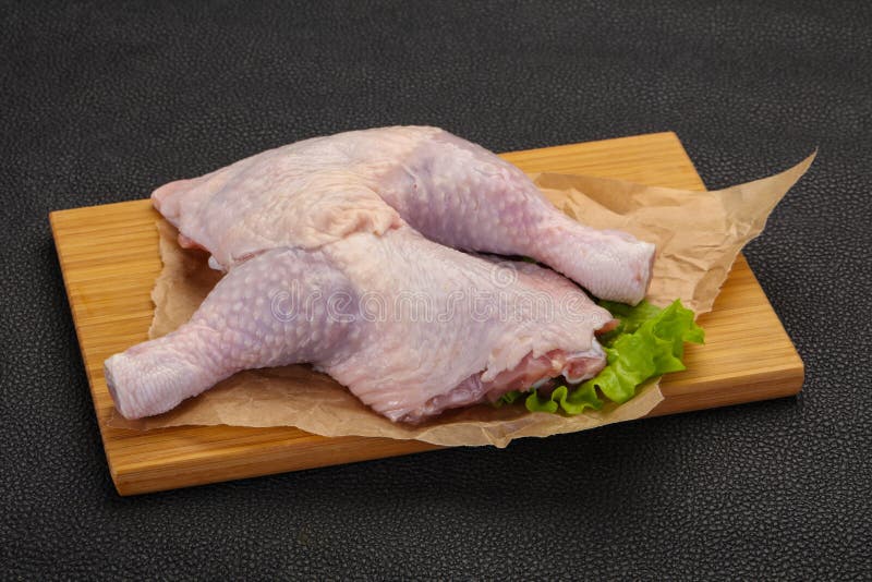 Raw chicken leg stock photo. Image of closeup, ingredients - 143944574