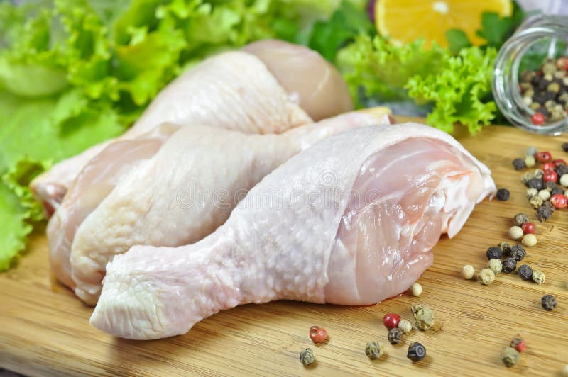 Raw chicken thigh stock photo. Image of grocery, farming - 14366836
