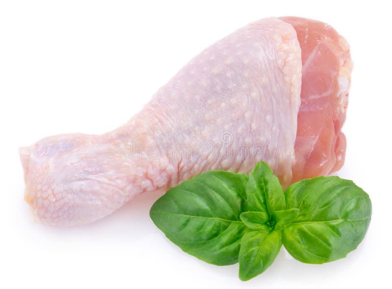 Raw Chicken Legs on White Background Stock Photo - Image of chicken ...
