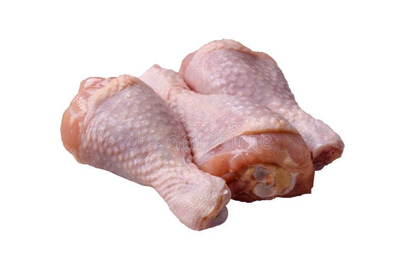 Raw Chicken Legs with Salt, Spices and Herbs Stock Image - Image of ...