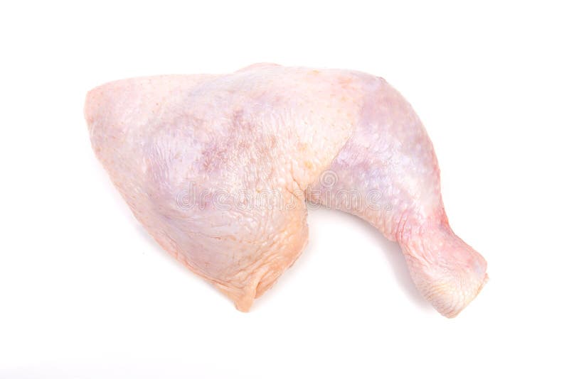 Raw Chicken Legs on a White Background Stock Image - Image of broiler ...