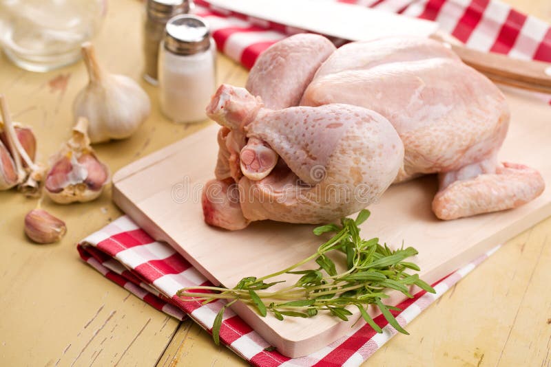Raw whole chicken stock photo. Image of diet, meat, wing - 12718576