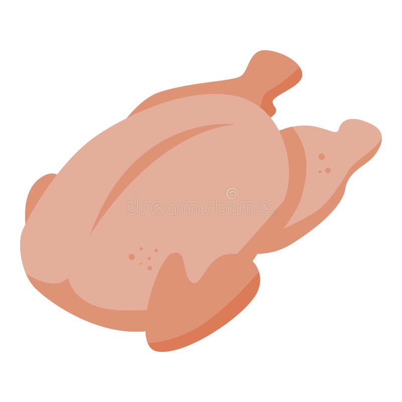 Raw Chicken Meat Icon, Isometric Style Stock Vector - Illustration of ...
