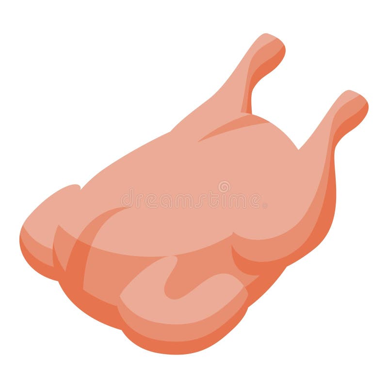 Raw Chicken Meat Icon Isometric Vector. Dish Meat Menu Wing Stock ...