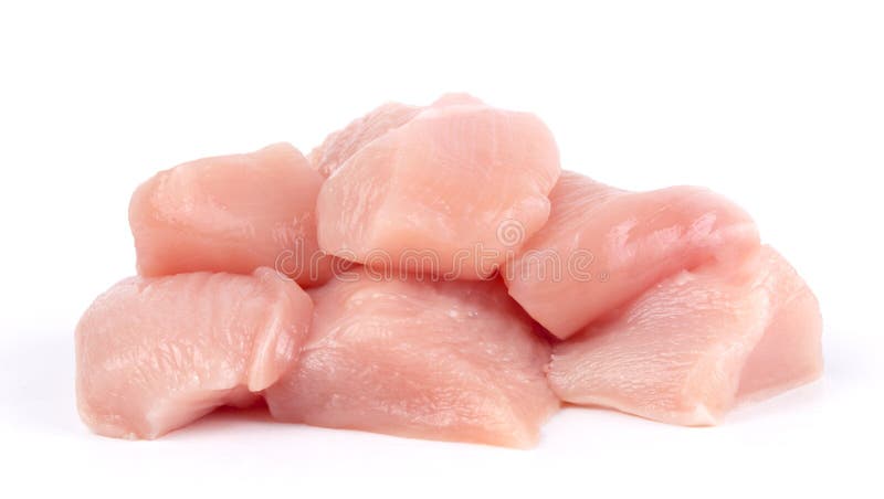 Raw Chicken Meat Isolated on White Background Stock Image - Image of ...