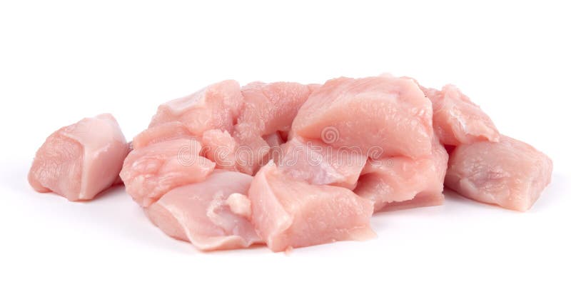 Raw Chicken Meat Isolated on White Background Stock Photo - Image of ...