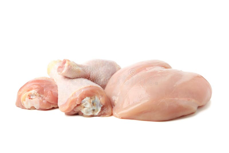 Raw Chicken Meat Isolated on Background Stock Image - Image of healthy ...