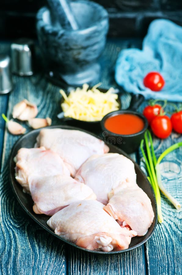 Raw chicken meat stock photo. Image of cutting, tomato - 87990936