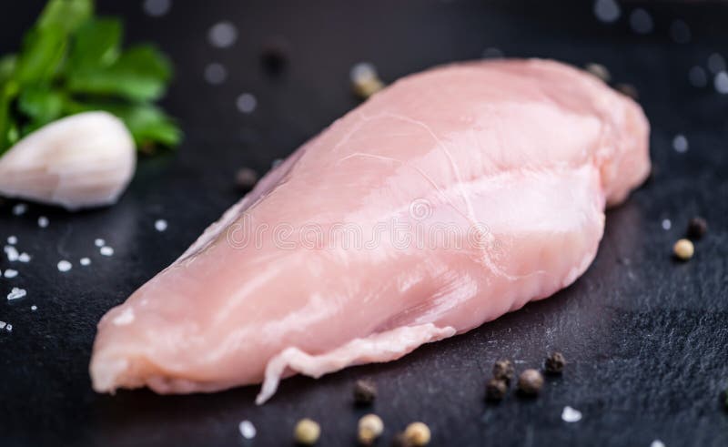 Raw Chicken Meat (on a Slate Slab) Stock Image - Image of poultry ...