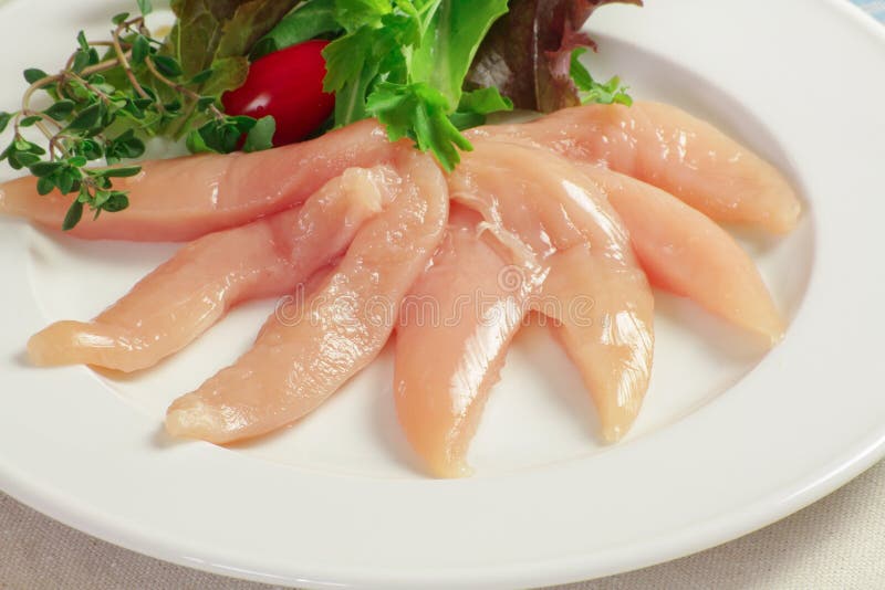 Raw chicken needles stock photo. Image of food, plate - 202841186