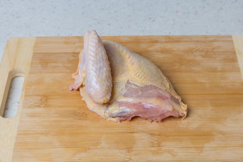 Raw Chicken. Portioned Raw Chicken for Baking Stock Photo - Image of ...