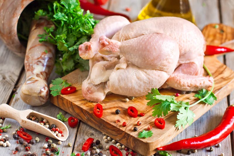Raw chicken stock image. Image of farm, lunch, ingredient - 42458461