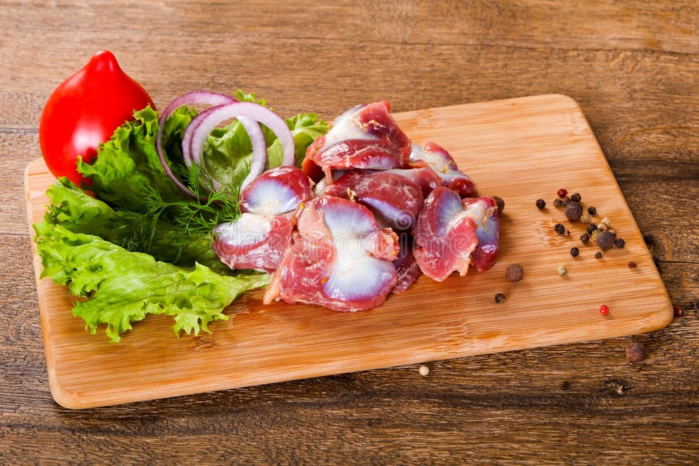 Raw chicken stomach stock image. Image of organs, cooking - 120739953