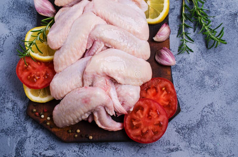 Raw chicken wings stock photo. Image of poultry, grill - 117222398