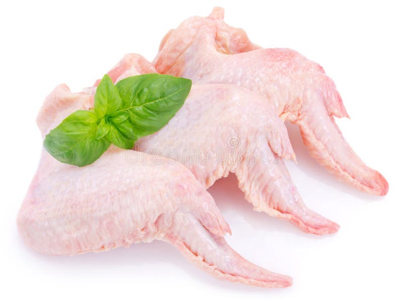 Raw Chicken Wings on White Background Stock Image - Image of closeup ...