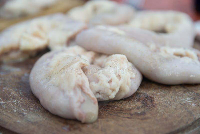 Raw Chinchulin stock photo. Image of american, achura - 95168320