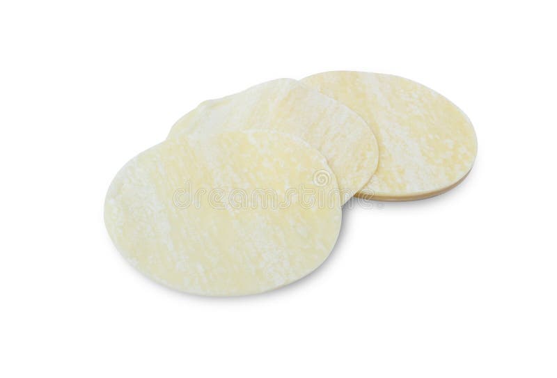 Raw Chinese Dumpling Skins with Flour Stock Image - Image of ginger ...