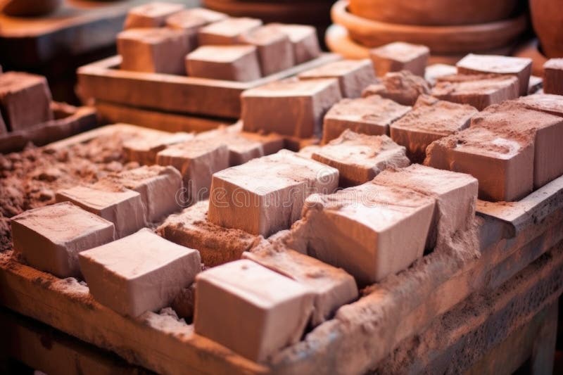 Raw Clay Blocks Ready To Be Shaped into Pots Stock Image - Image of ...
