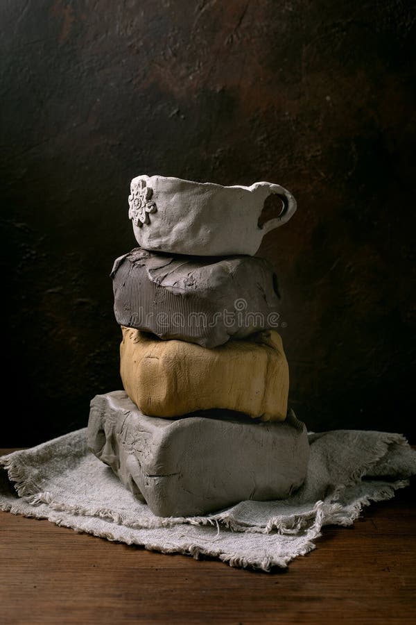 Raw Clay of Different Colors Stock Image - Image of clay, product ...