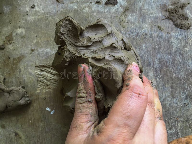 Raw clay stock photo. Image of craft, hand, clay, artistic - 57787934