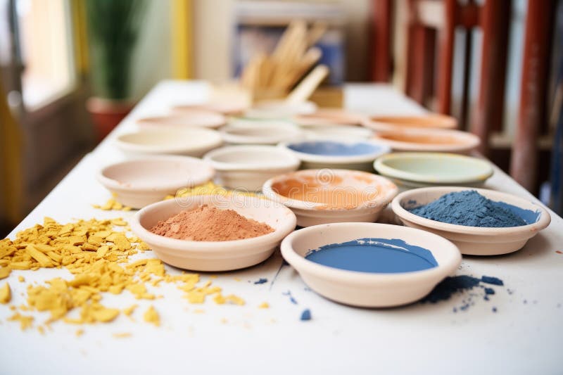 Raw Clays of Different Colors Ready for Pottery Stock Image - Image of ...