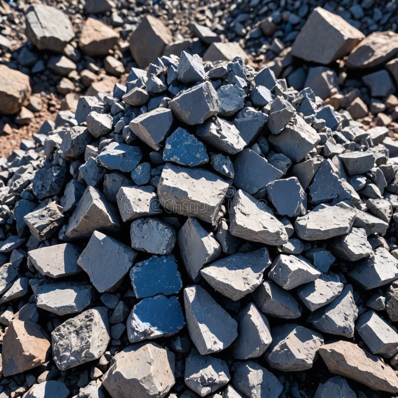 Raw Cobalt Ore Heap in Industrial Setting Stock Illustration ...