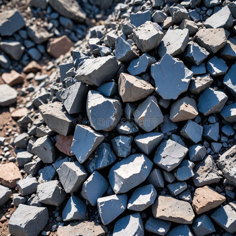 Raw Cobalt Ore Heap in Industrial Setting Stock Illustration ...