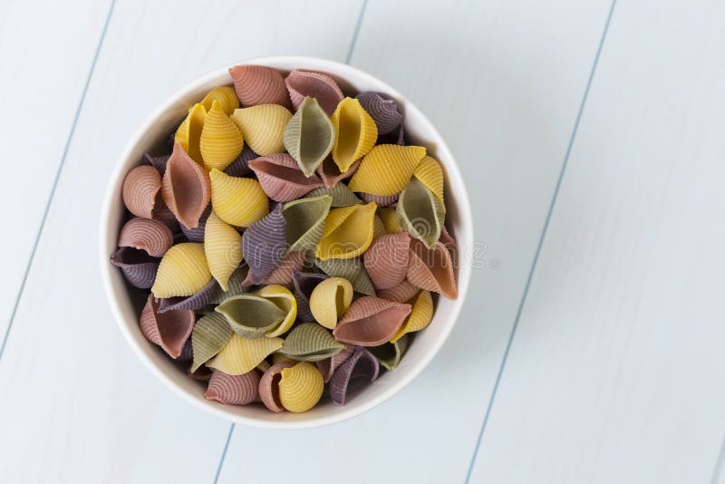 Raw Cocciolette Pasta White Bowl Stock Photos - Free & Royalty-Free ...