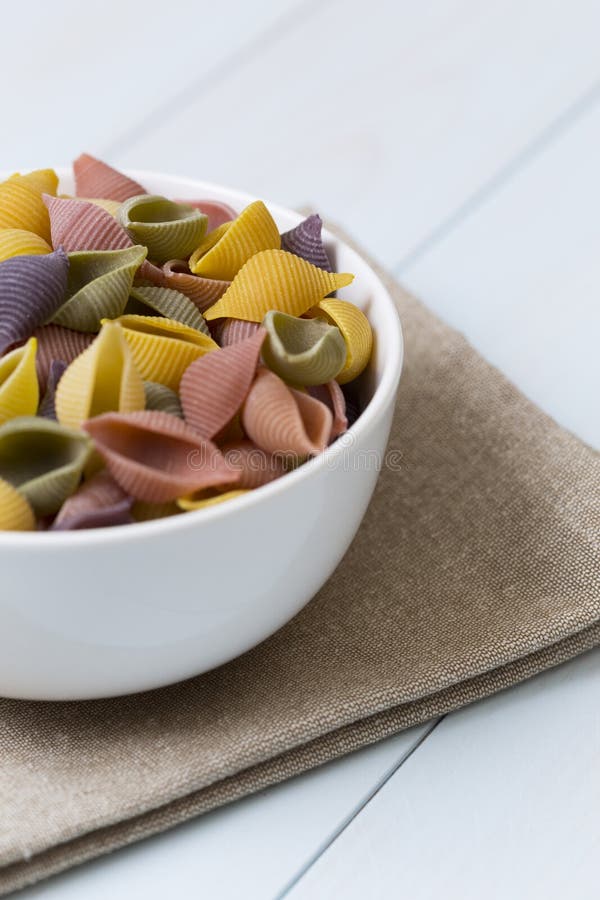Raw Cocciolette Pasta in a White Bowl Stock Image - Image of cuisine ...